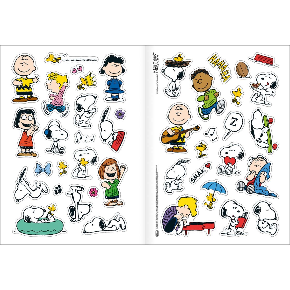 Álbum de Atividades com Adesivos Cenário Mágico Snoopy - Snoopy ...