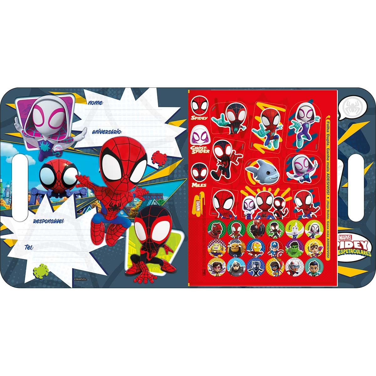 Álbum para Colorir Maleta Spidey 8 Folhas - Spidey - Escolar, Aprender e Colorir - Tilibra