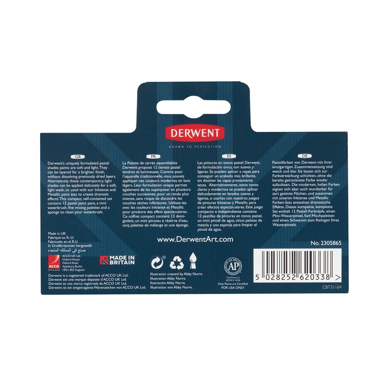 Aquarela em Pastilha Tons Pastel Estojo 12 Cores - Derwent - Artístico ...