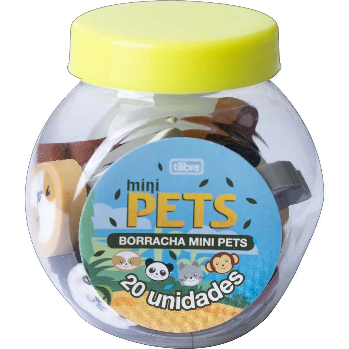 Borracha Mini Pets - Pote com 20 Unidades - Tilibra - Escolar, Borracha ...