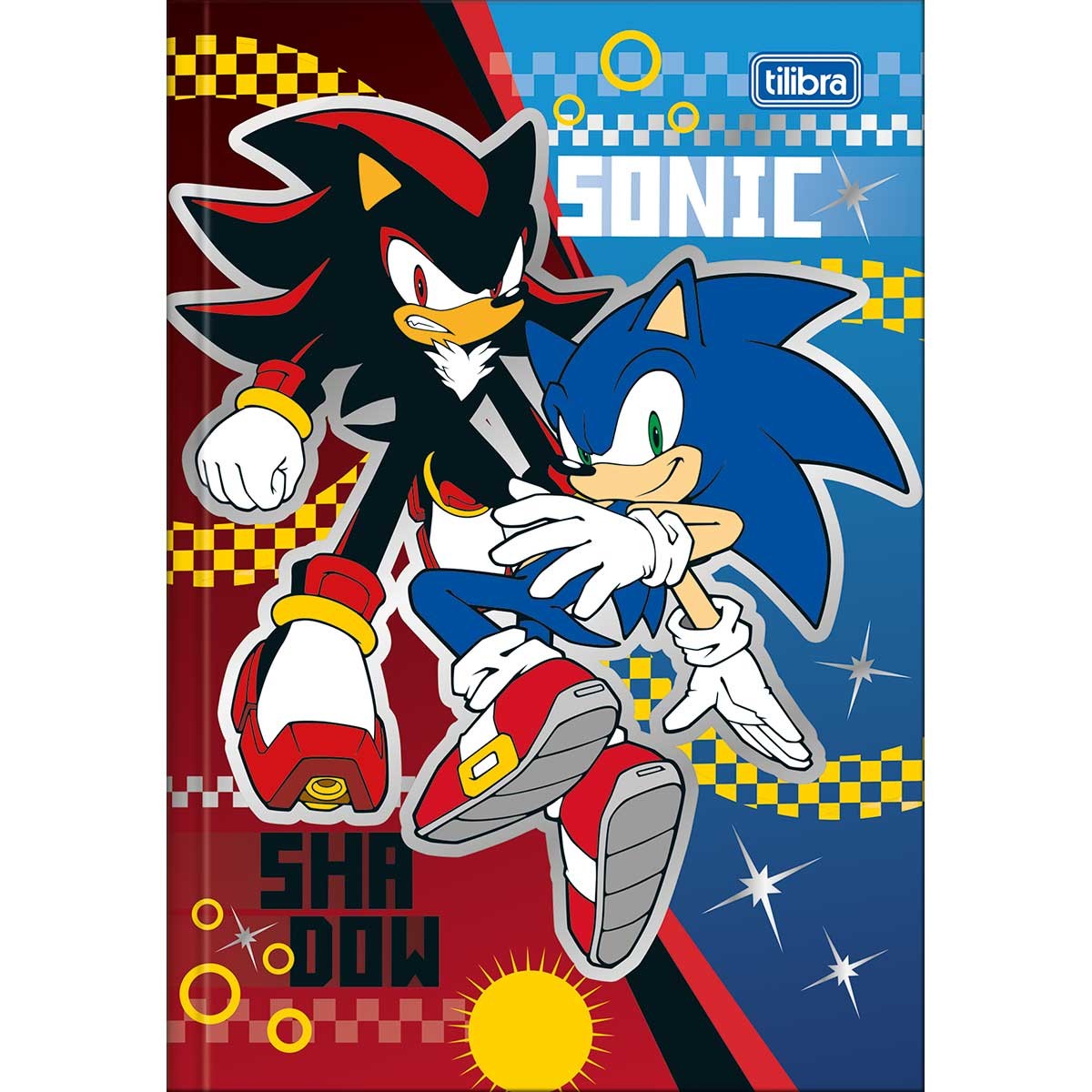 Caderno Brochura Capa Dura 1/4 Sonic 48 Folhas - Sonic - Cadernos ...