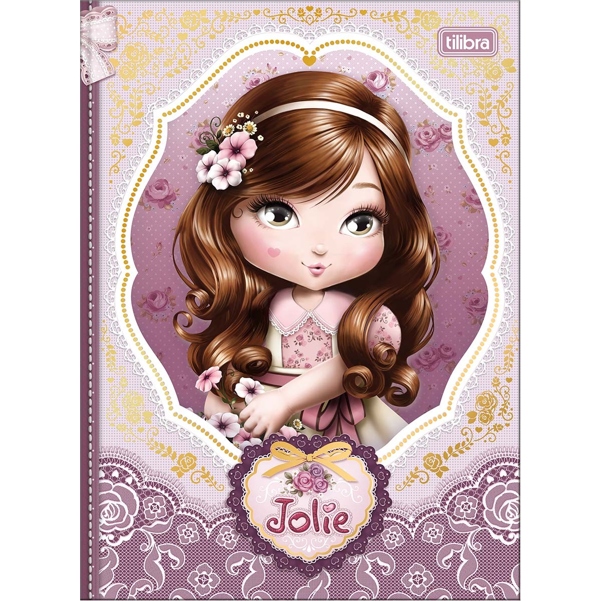 Caderno Brochura Capa Dura Colegial Jolie 160 Folhas - Jolie - Cadernos, Brochura - Tilibra