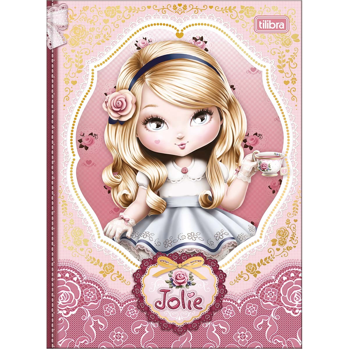 Caderno Brochura Capa Dura Colegial Jolie 80 Folhas - Jolie - Cadernos, Brochura - Tilibra