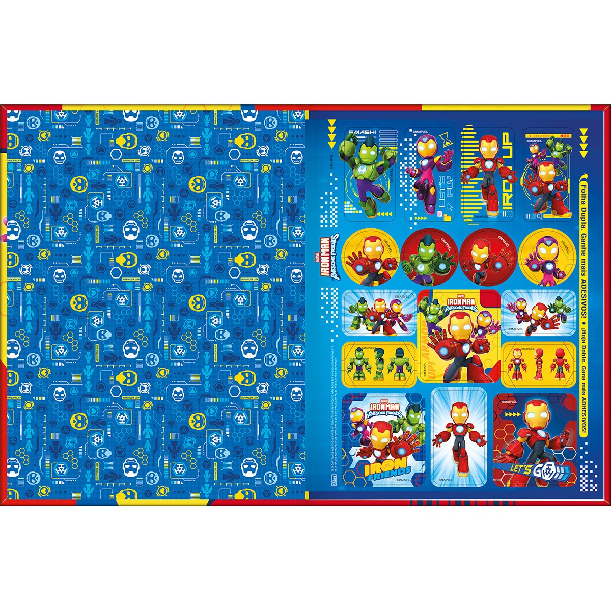 Caderno Brochura Capa Dura Universitário Iron Man 80 Folhas - Iron Man ...