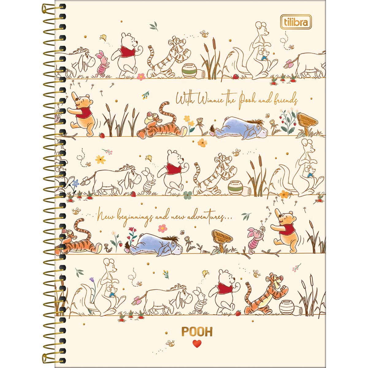 Caderno Capa Dura Universitário 16 Matérias Pooh 256 Folhas - Pooh ...