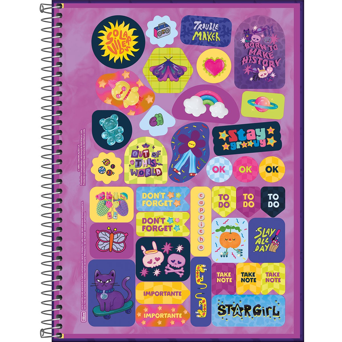 Caderno Capa Dura Universitário Capricho Fit 1 Matéria 80 Folhas ...