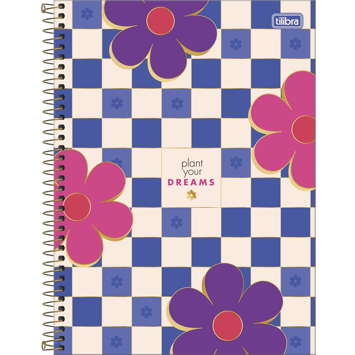 Caderno Espiral Capa Dura Universitário 1 Matéria Check Pop 80 Folhas ...