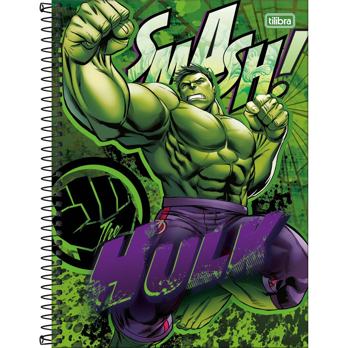 Caderno Espiral Capa Dura Universitário 1 Matéria Hulk 80 Folhas ...