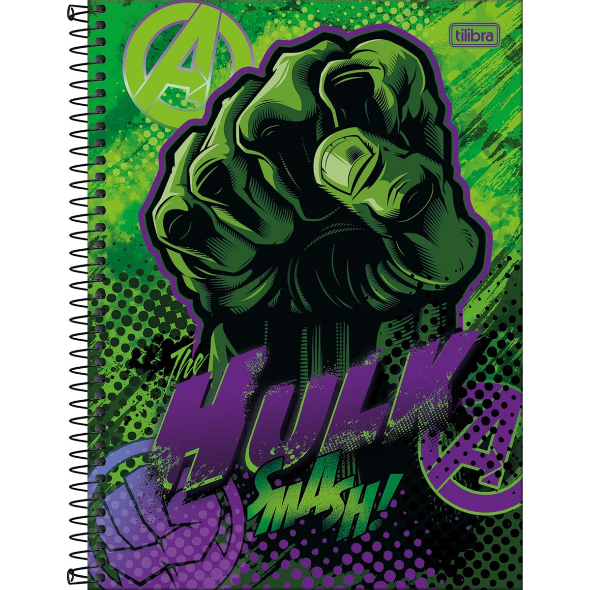 Caderno Espiral Capa Dura Universitário 1 Matéria Hulk 80 Folhas ...