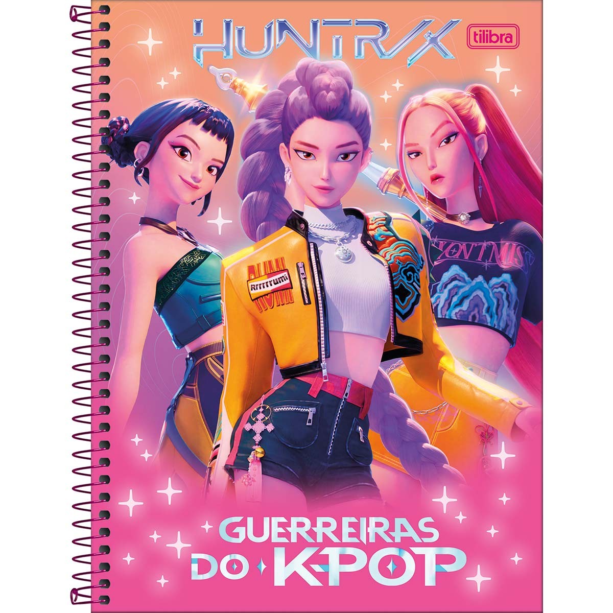 Caderno Espiral Capa Dura Universitário 10 Matérias Guerreiras do K-Pop 160 Folhas - Guerreiras ...