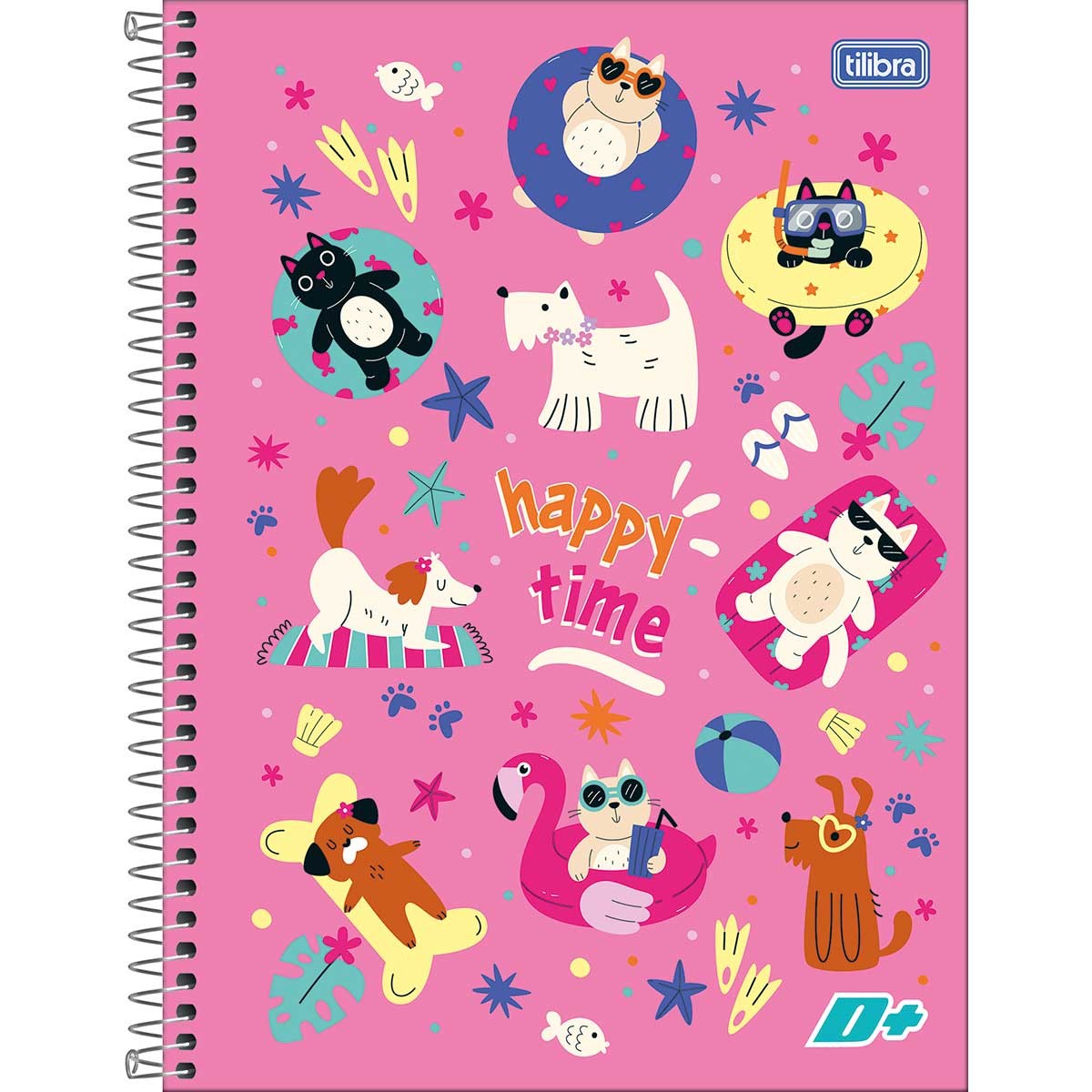 Caderno Espiral Capa Dura Universitário 12 Matérias D Feminino 240