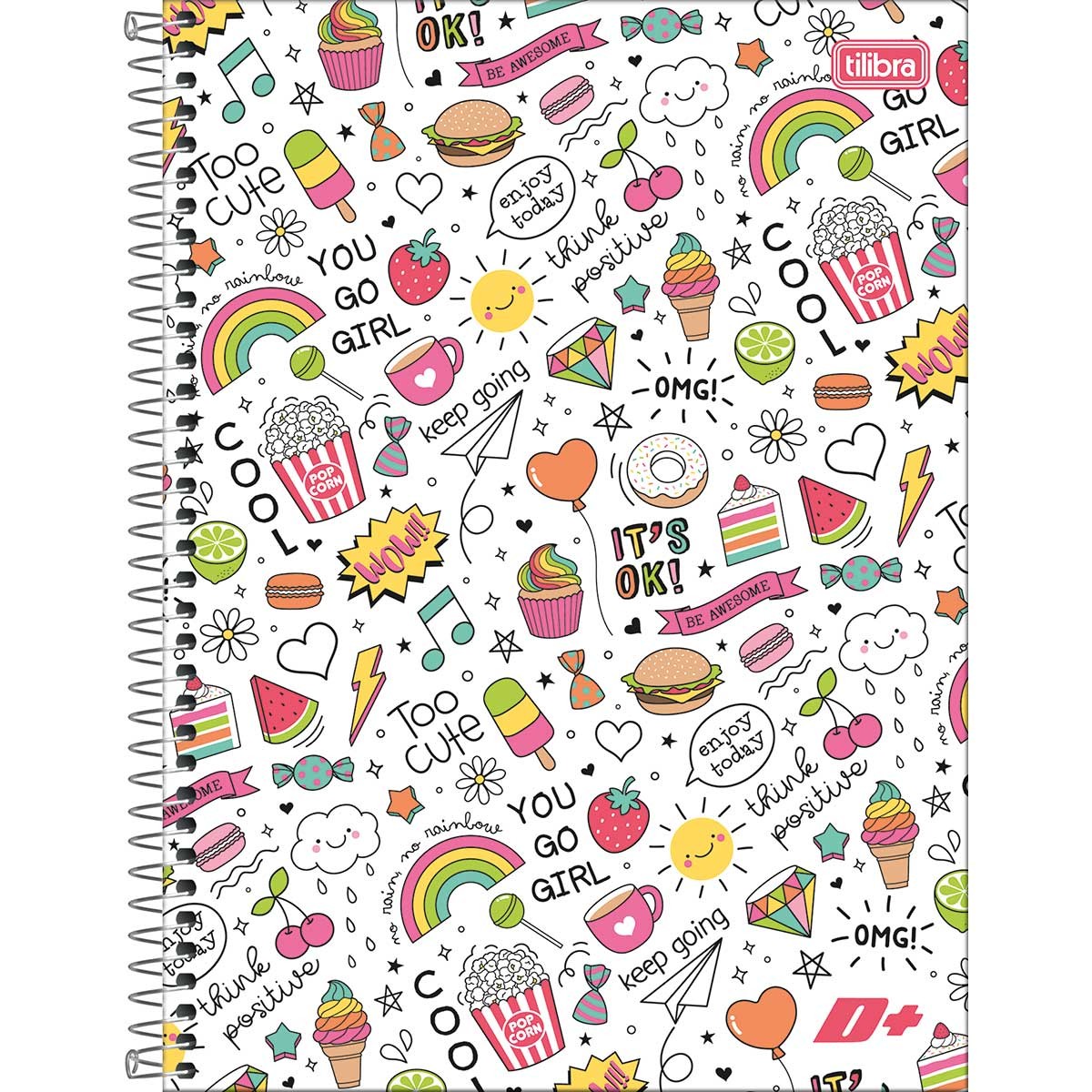 Caderno Espiral Capa Dura Universitário 12 Matérias D Feminino 240