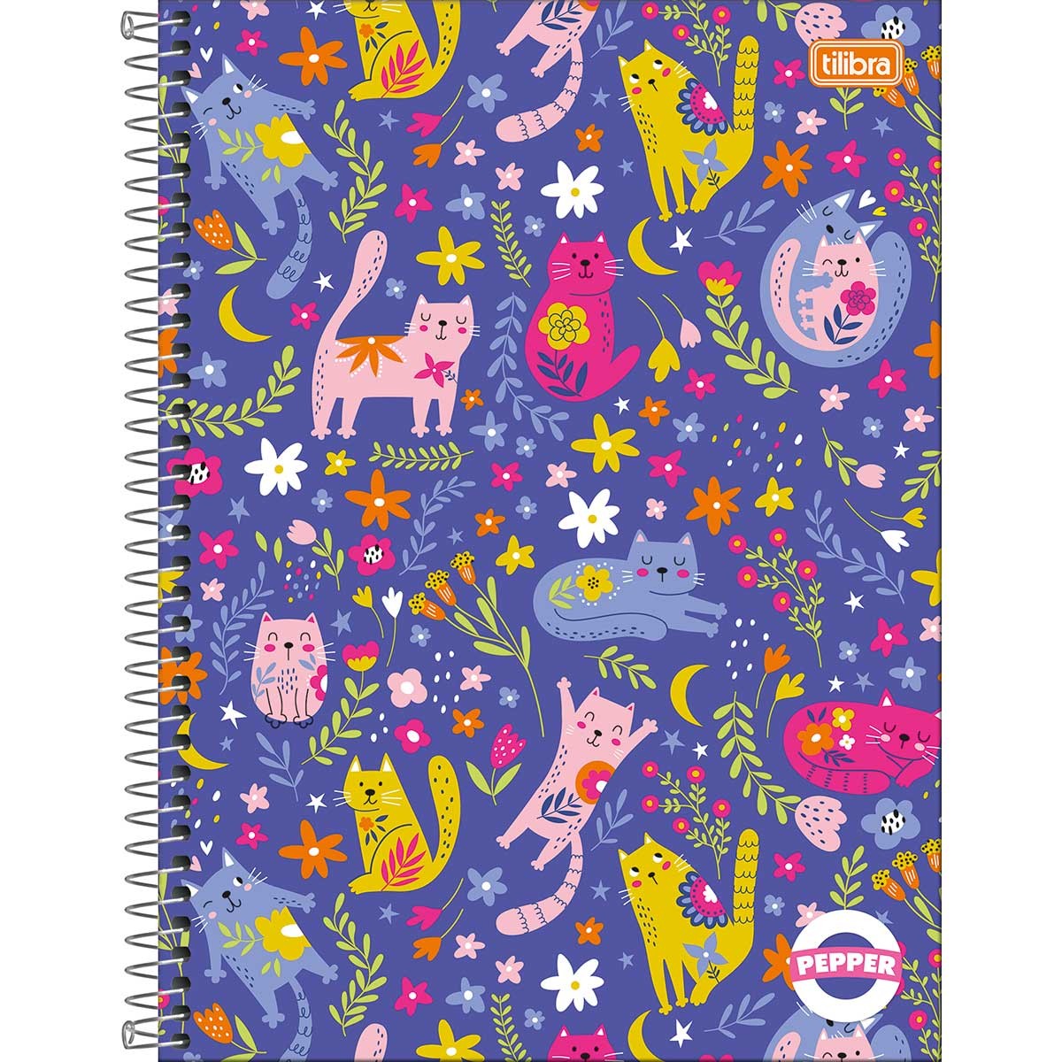 Caderno Espiral Capa Dura Universitário 12 Matérias Pepper Feminino 192
