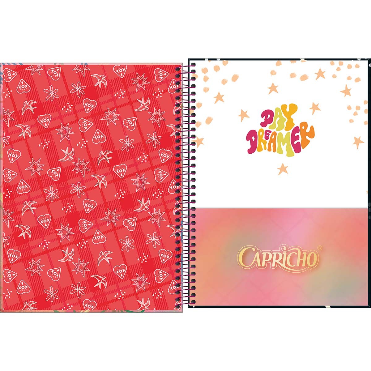 Caderno Espiral Capa Dura Universitário Connect 12 Matérias Capricho ...