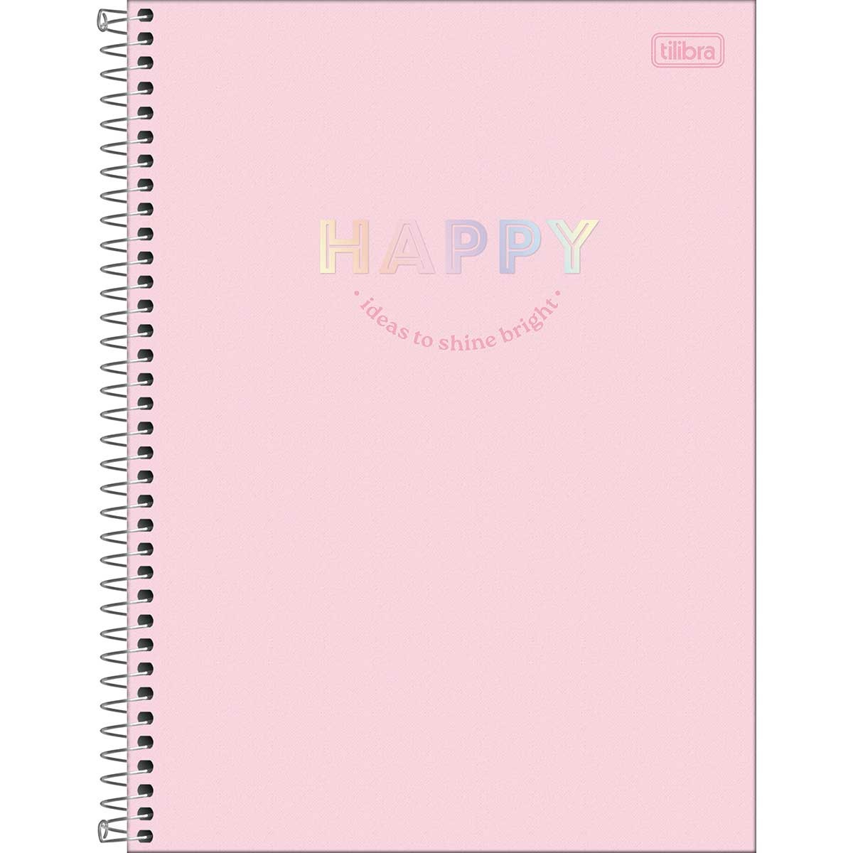 Caderno Espiral Capa Dura Universitário Connect 12 Matérias Happy 192 ...
