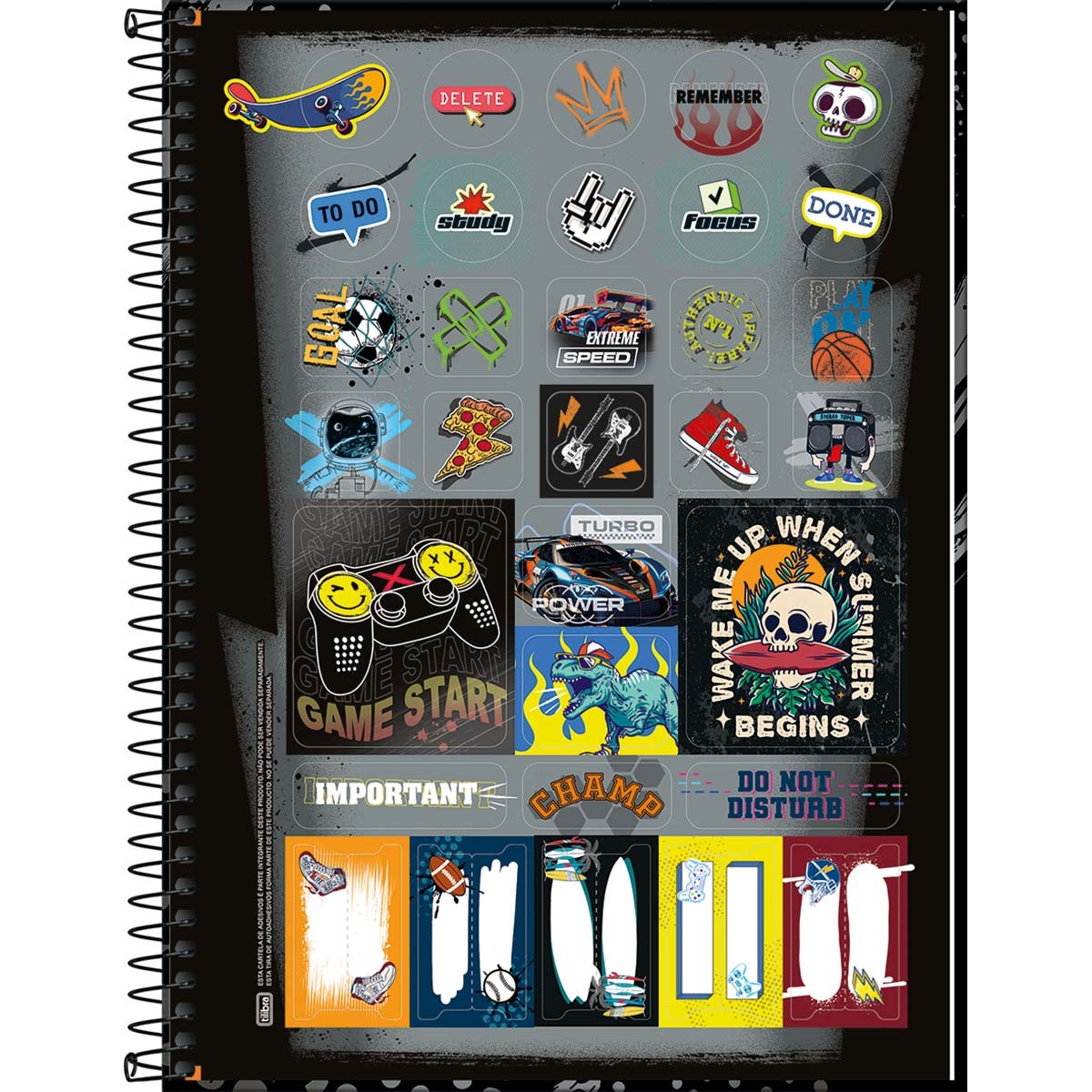 Caderno Universitário Capa Dura X-Racing 20 Matérias 320 Folhas - X ...