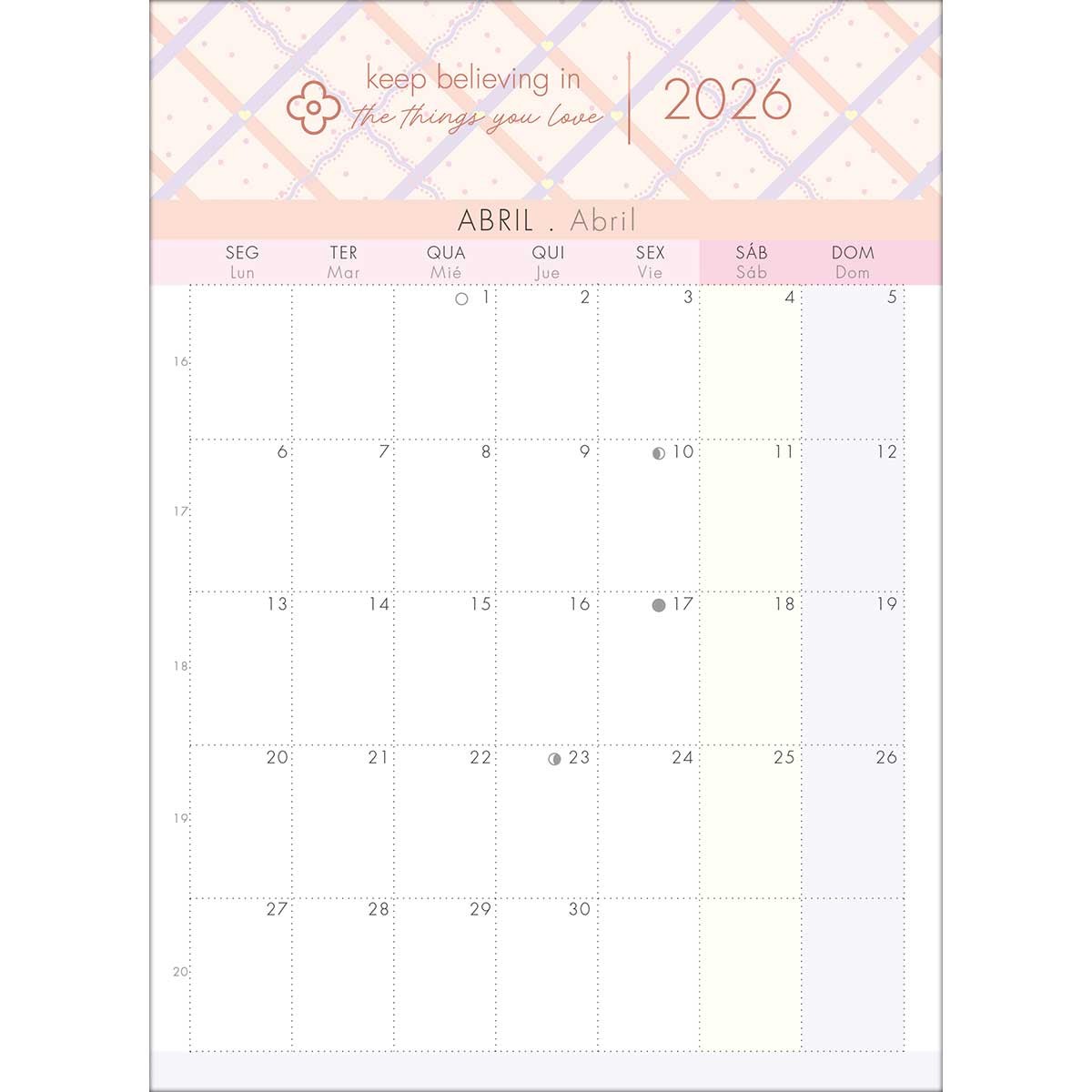Calendário Planner de Mesa 13,8 x 19 cm Soho 2026 - Soho - Agendas, Planner - Tilibra
