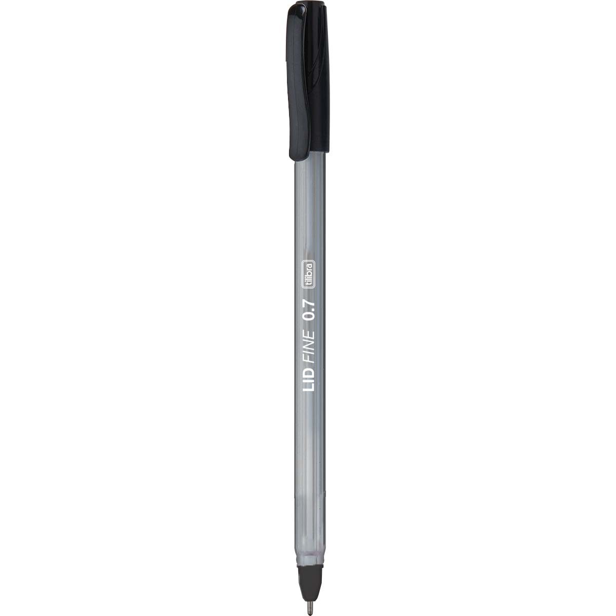 Caneta Esferográfica 0.7mm Lid Fine Preta - Tilibra - Escrita, Caneta ...