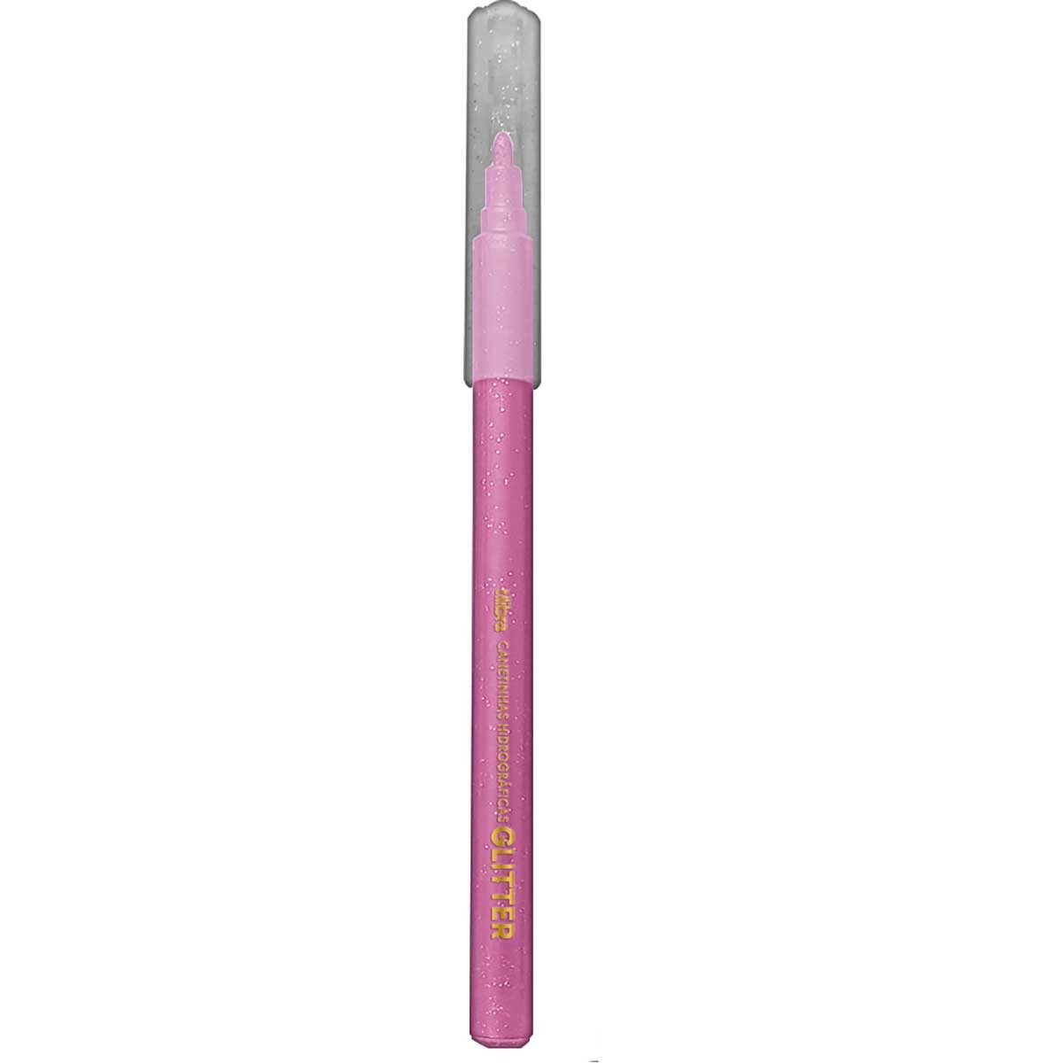 Canetinha Hidrográfica 6 Cores com Glitter - Tilibra - Escrita, Caneta ...