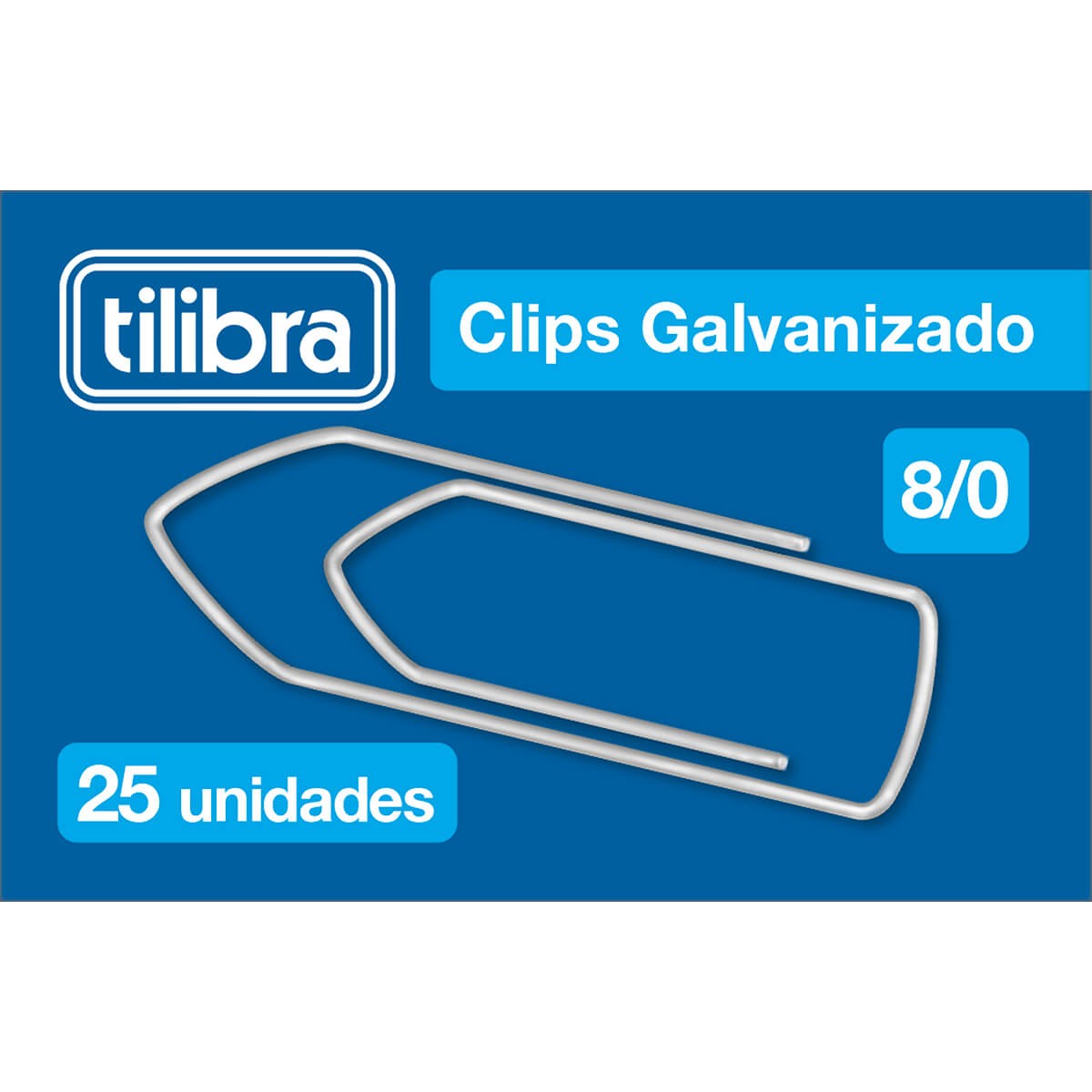 Clips 8/0 Galvanizado 25 Unidades - Tilibra - Escritório, Clips para ...