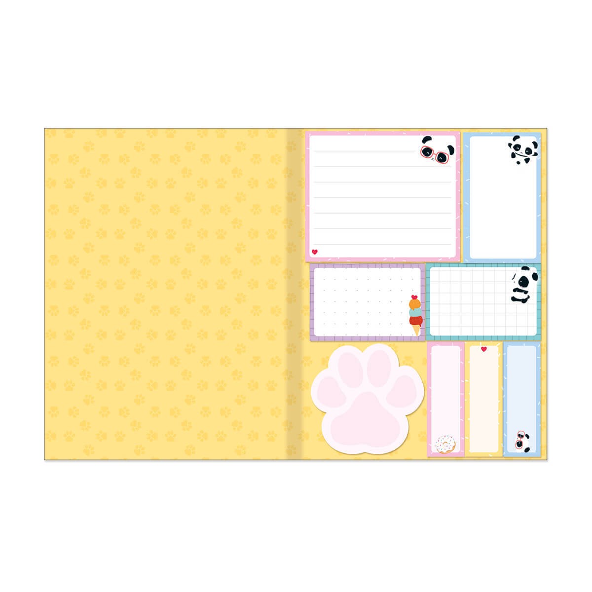 Kit Tili Notes Panda - Panda - Escritório, Bloco - Tilibra