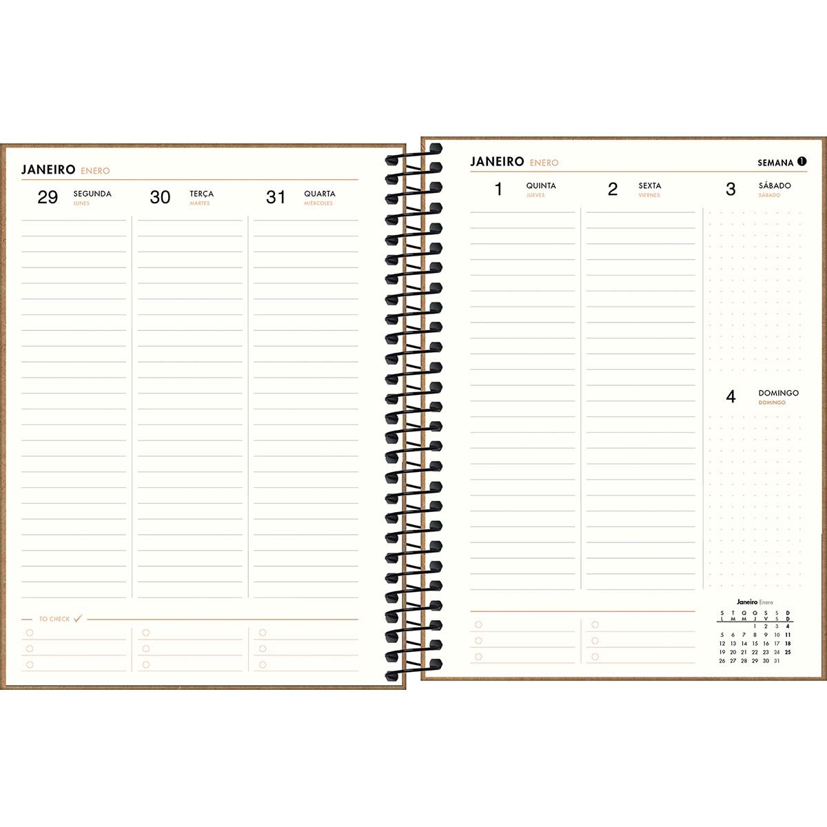 Planner Espiral Kraftwork 17,7 x 24 cm 2026 - Kraftwork - Agendas ...