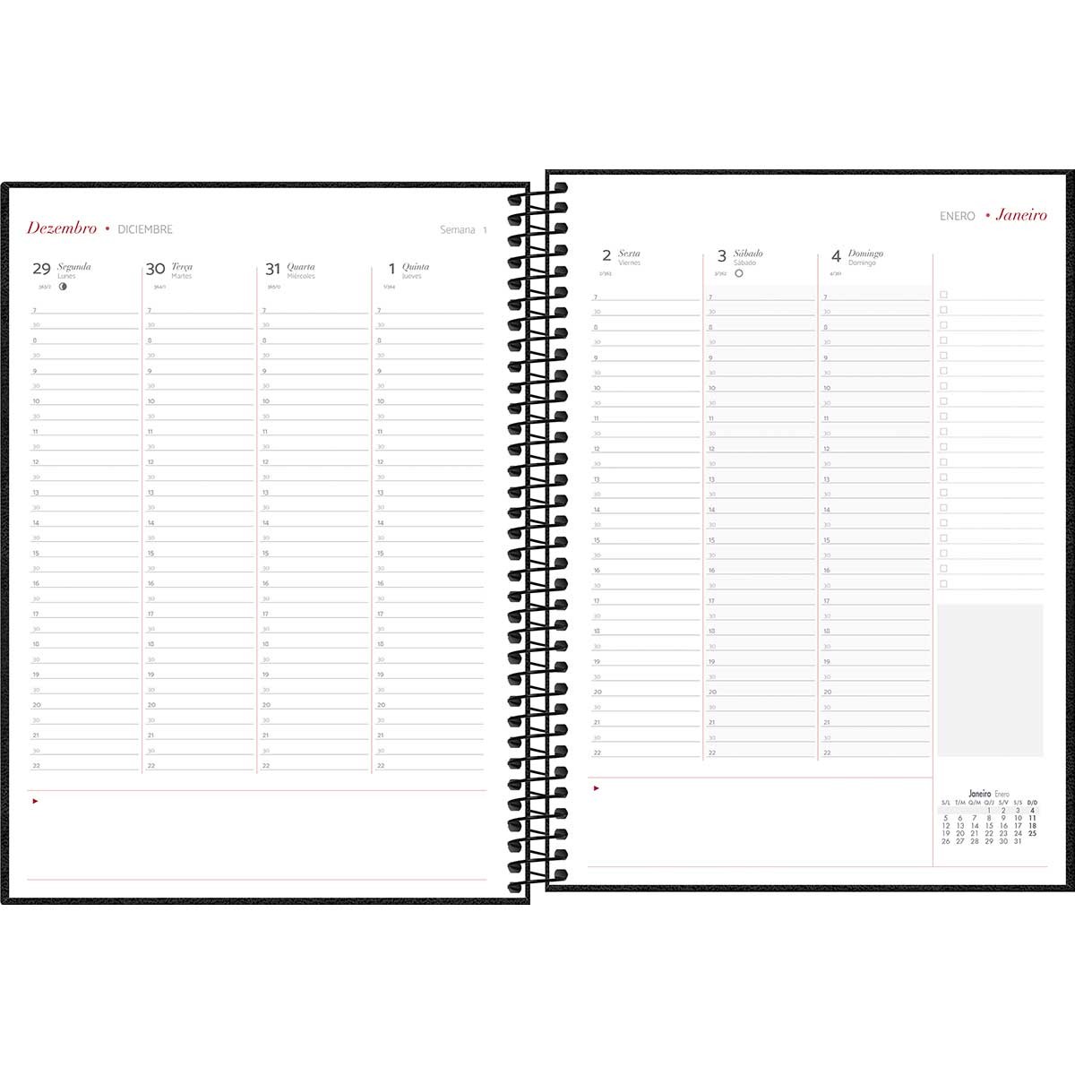 Planner Executivo Espiral 20 x 27,5 cm Cambridge 2026 - Cambridge - Agendas, Agenda Executiva ...