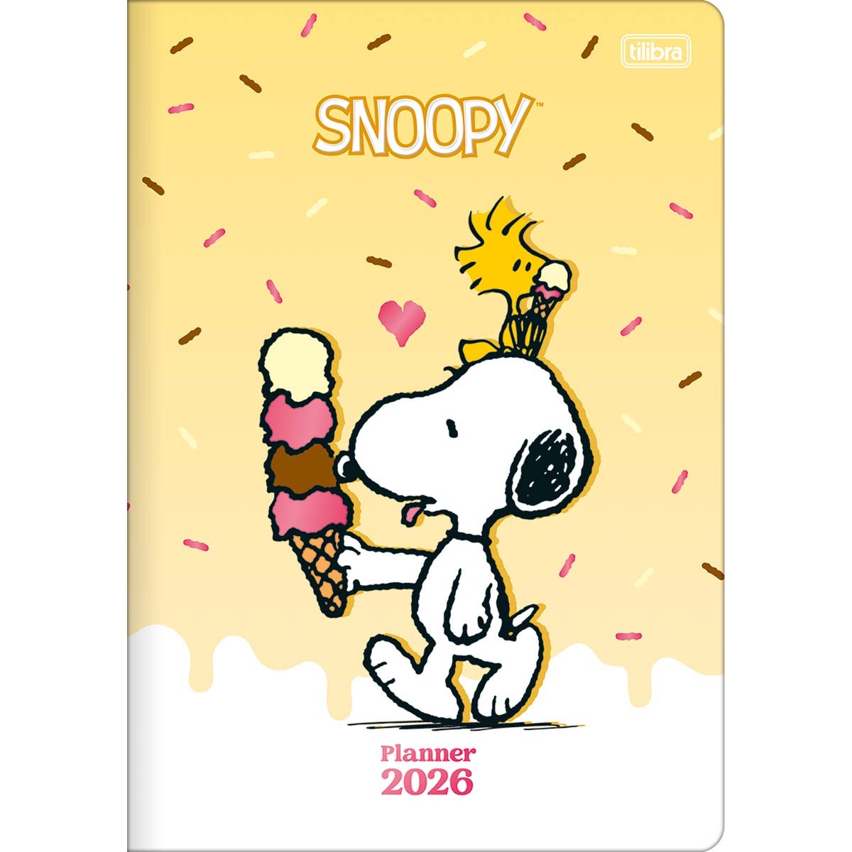 Planner Grampeado 17,8 x 25,4 cm Snoopy 90 G 2026 - Snoopy - Agendas, Planner - Tilibra