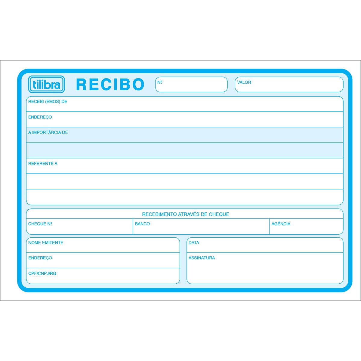 Recibo Comercial Sem Canhoto Grande 50 Folhas - Tilibra - Escritório, Impressos - Tilibra