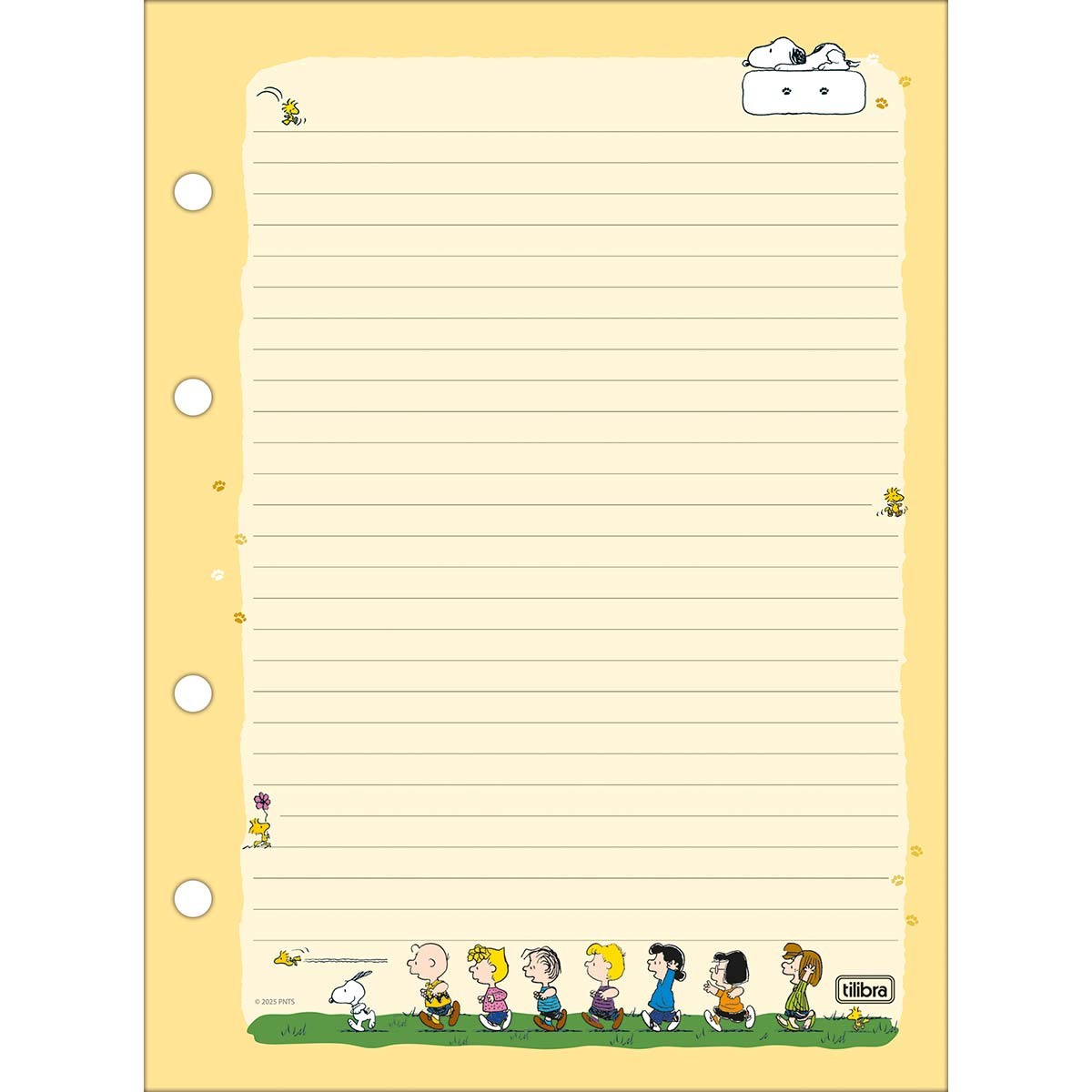 Refil Tiliflex para Caderno Argolado Colegial Snoopy 80 Folhas - Snoopy ...