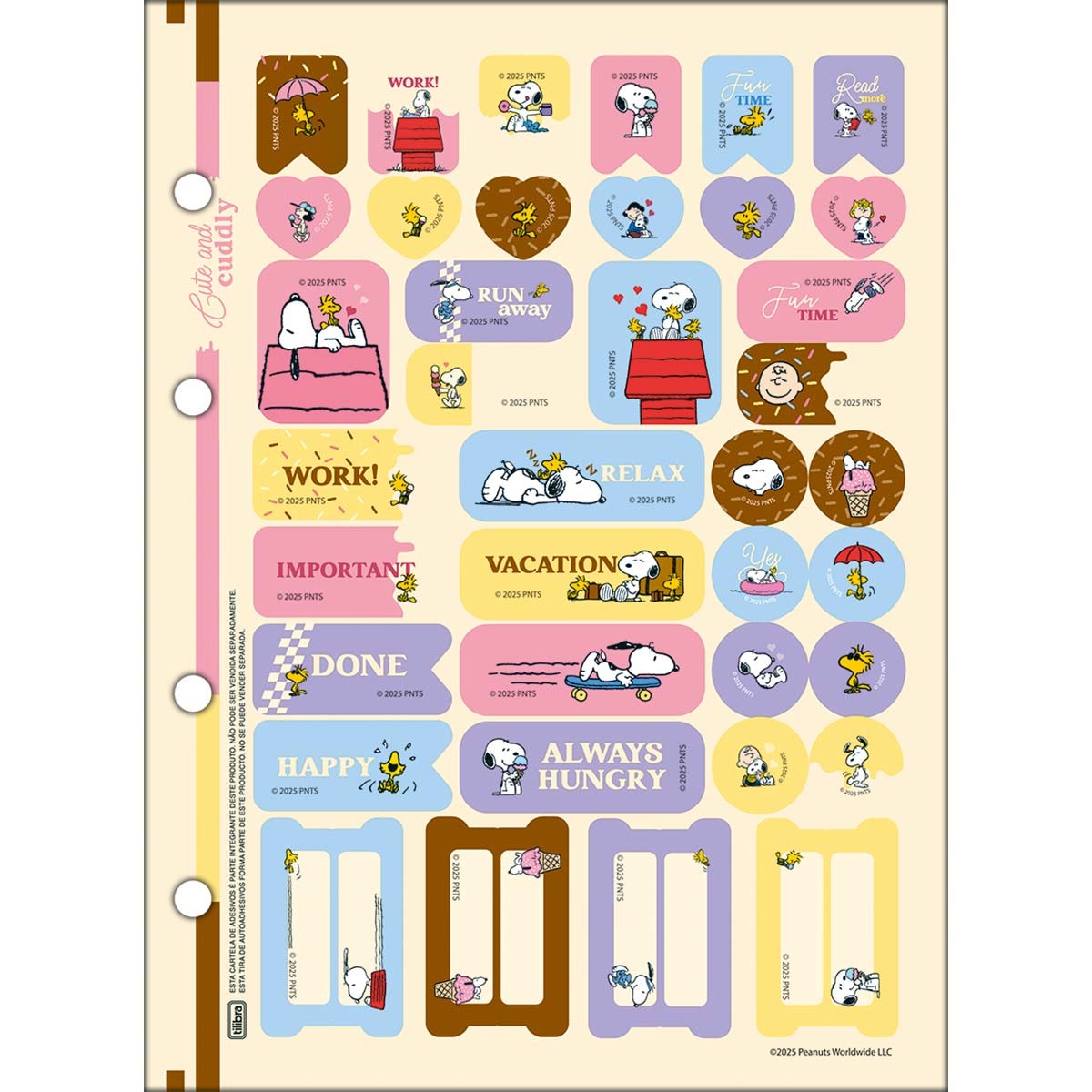Refil Tiliflex para Caderno Argolado Colegial Snoopy 80 Folhas - Snoopy ...