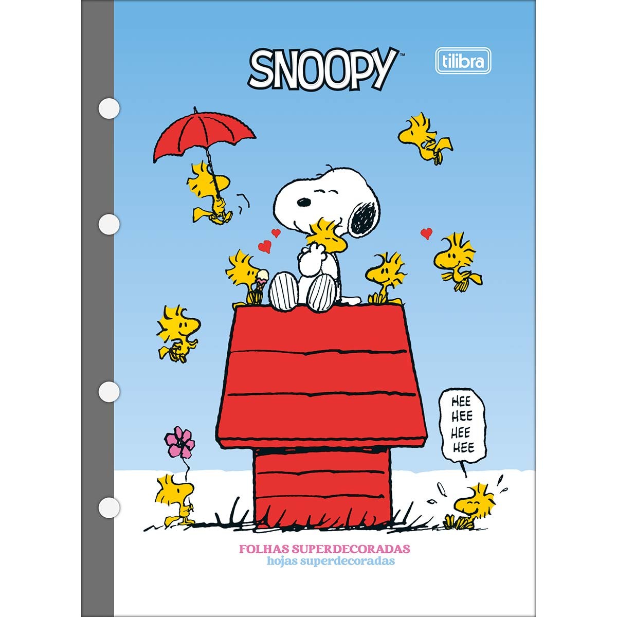 Refil Tiliflex para Caderno Argolado Colegial Snoopy 80 Folhas - Snoopy ...