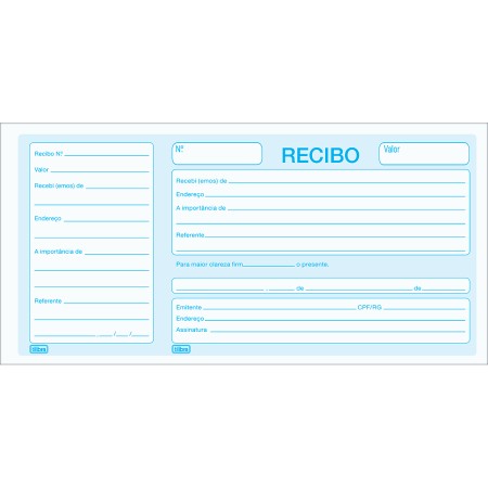 Recibo Comercial Com Canhoto 50 Folhas - Tilibra - Escritório, Impressos - Tilibra